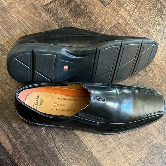 Clarks | Shoes | Clarks Unstructured Leather Slip On Dress Shoes | Poshmark